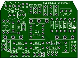 SuperLead O.D. by GuitarPCB - Stomp Box Schematics