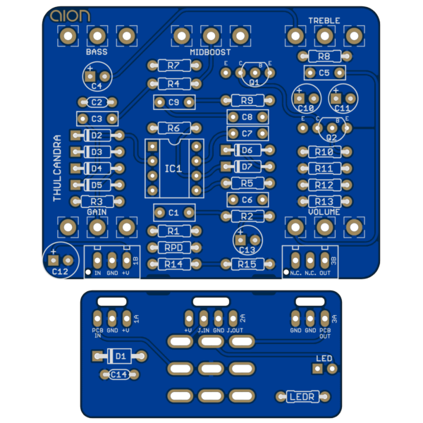 Thulcandra Boost / Overdrive by Aion FX - Stomp Box Schematics